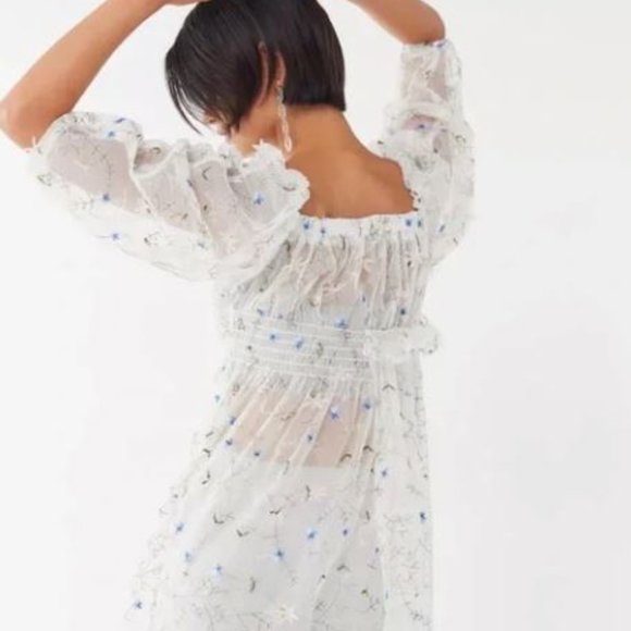 House of Sunny | Dresses | House Of Sunny Midsummer Posy Sheer Floral ...